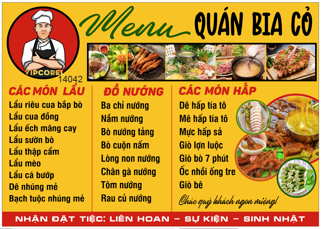 File corel Menu quán bia cỏ - các món nhậu vector | VIPcorel.com - Thư viện mẫu thiết kế đồ họa ...